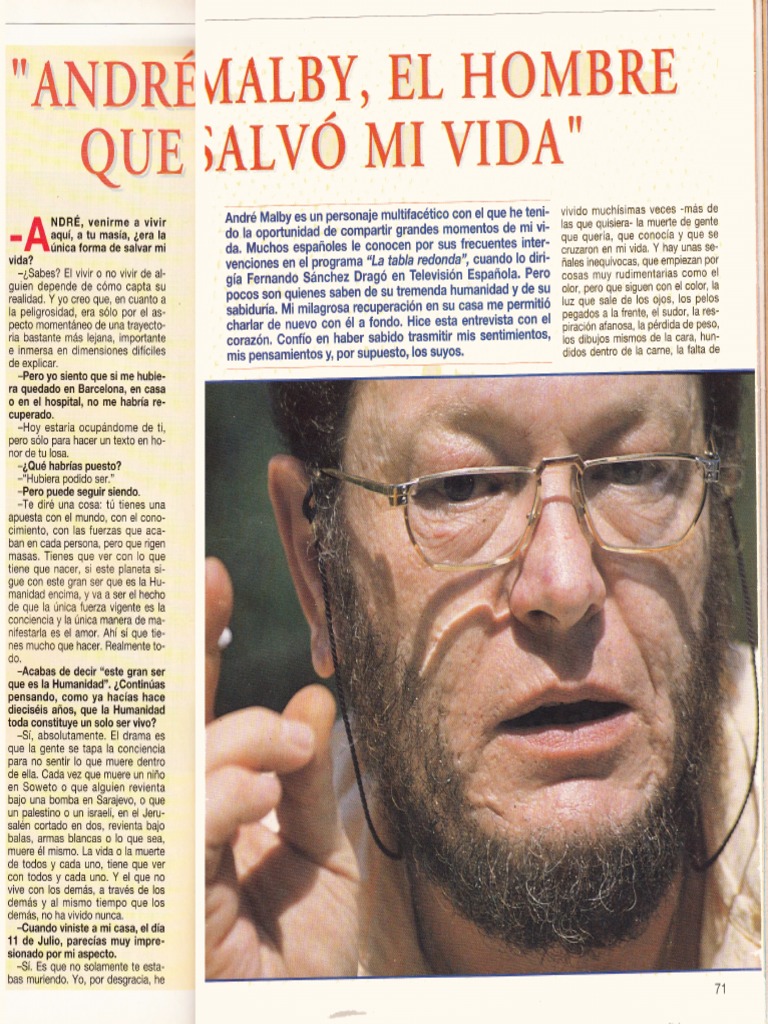 André Malby - El Hombre Que Me Salvó La Vida - Andreas Faber Kaiser ...