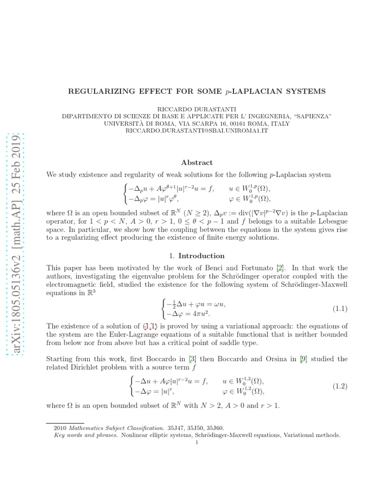 Durastanti | PDF | Equations | Nonlinear System