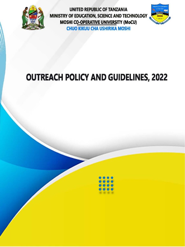 OUTREACH POLICY With GUIDELINES | PDF | Governance | Tanzania