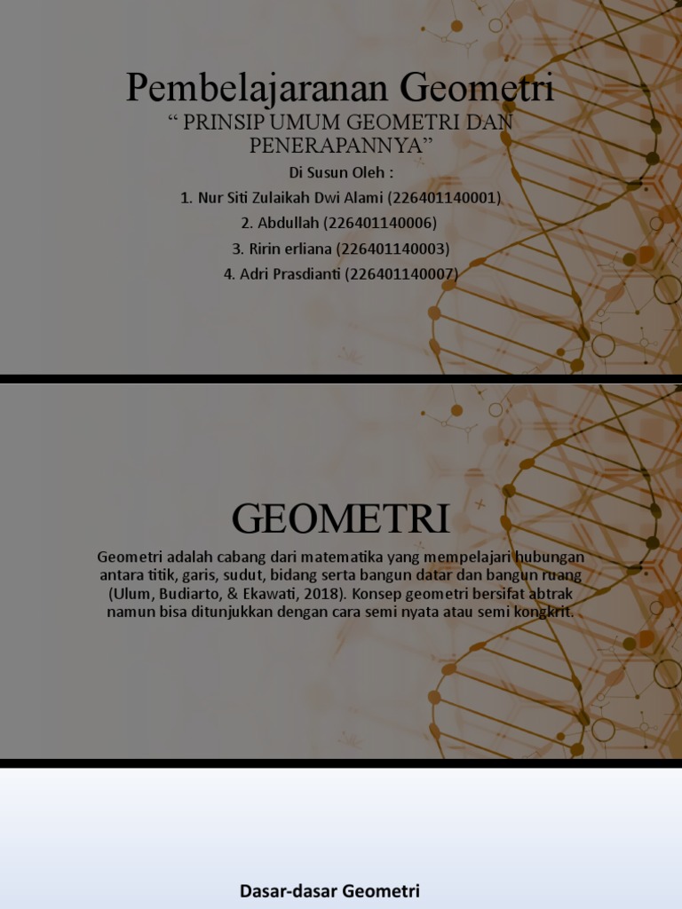 Prinsip dan Dasar Geometri Matematika | PDF | Metode & Bahan Ajar