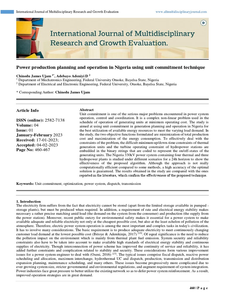 International Journal of Multidisciplinary Research and Growth ...