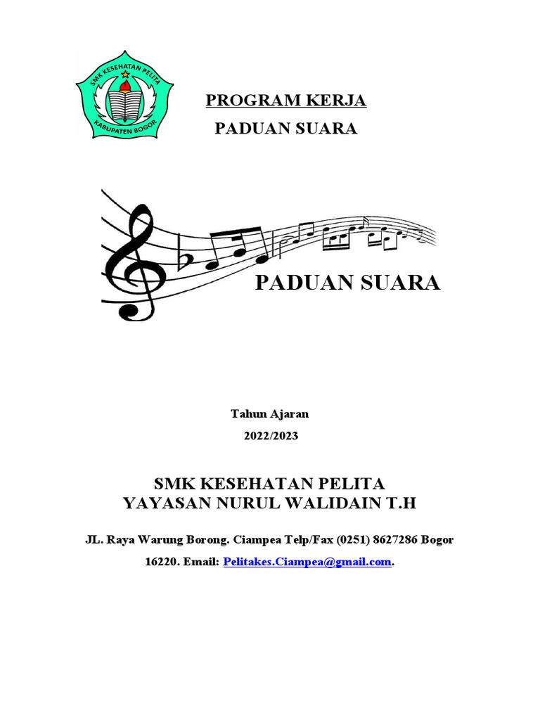 Program Kerja Paduan Suara | PDF | Karier & Perkembangan