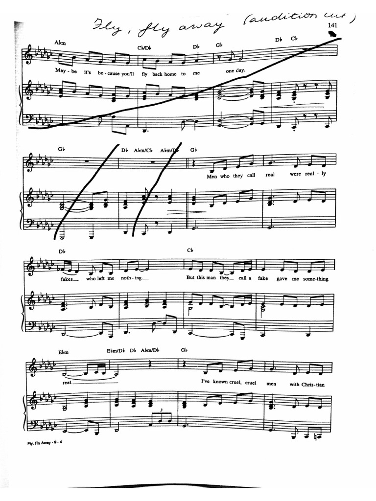 Fly Fly Away Audition Cut | PDF