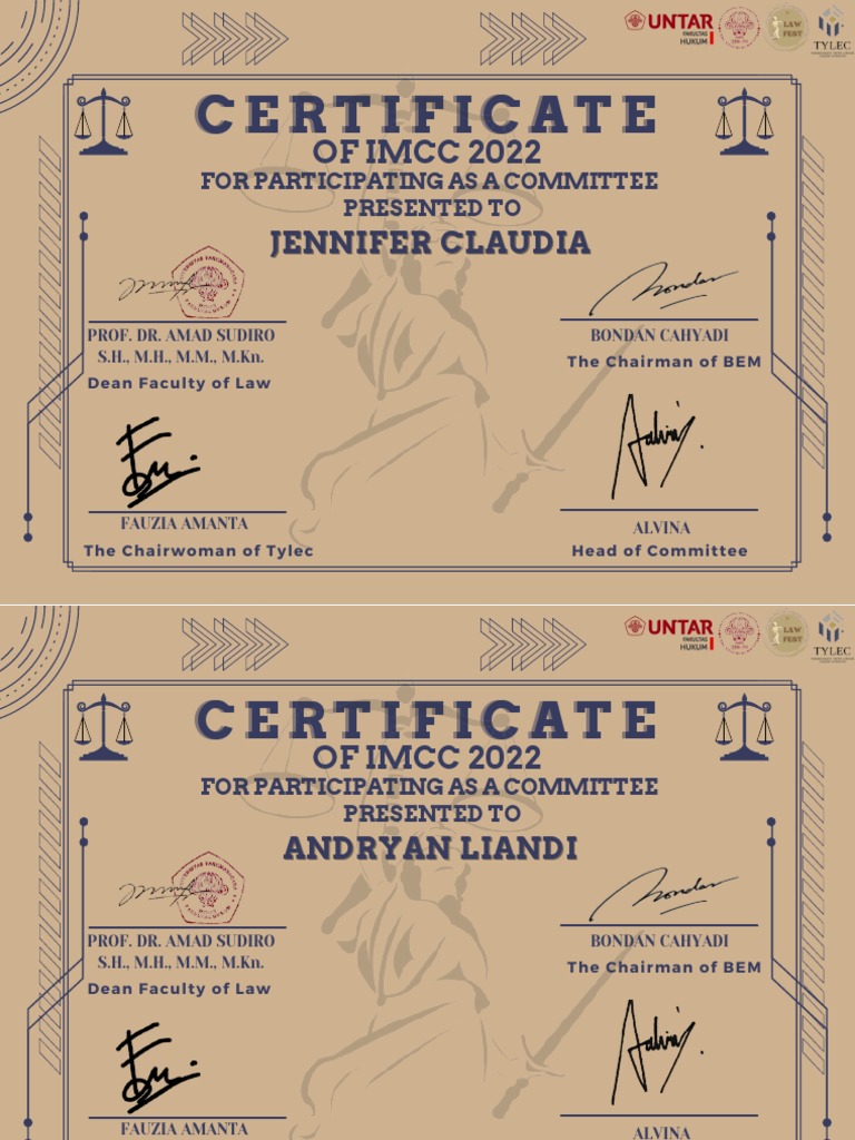 Sertifikat Imcc Tylec 2022 | PDF