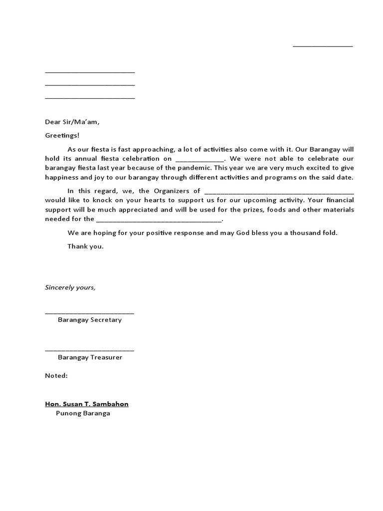 Solicitation Letter | PDF