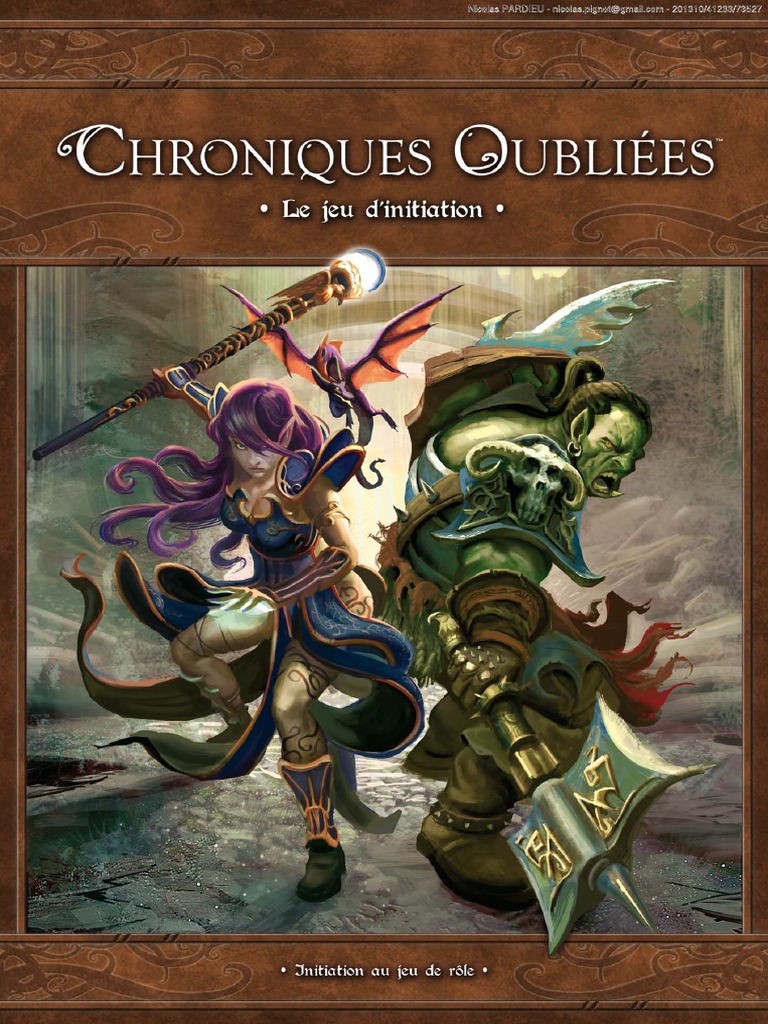 Initiation au Jeu de Rôle : Chroniques Oubliées | PDF | Jeux de rôles ...
