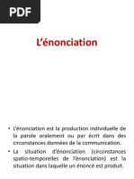 L Énonciation | PDF | Verbe | Narration