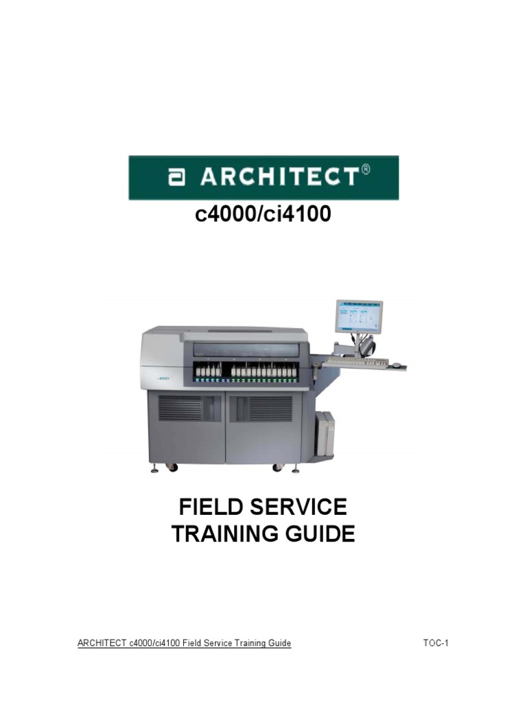 c4000 - Ci4100 FIELD SERVICE TRAINING GUIDE ARCHITECT c4000 - Ci4100 Field Service Training ...