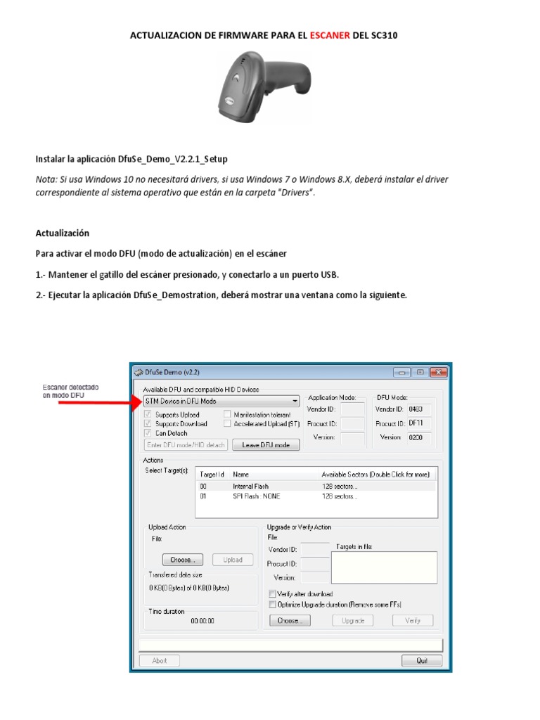 Actualizacion de Firmware para El Escaner Del Sc310 | PDF