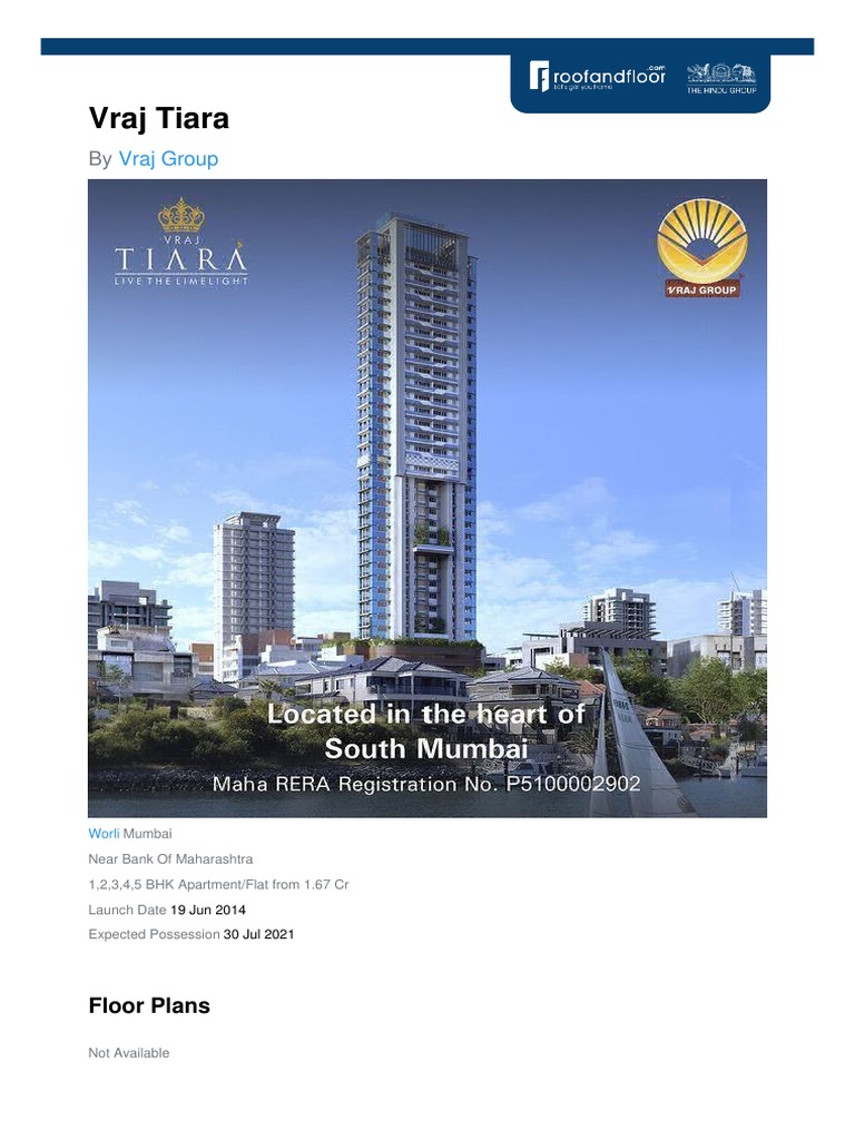 Vraj Tiara Automated - Brochure | PDF | Private Law