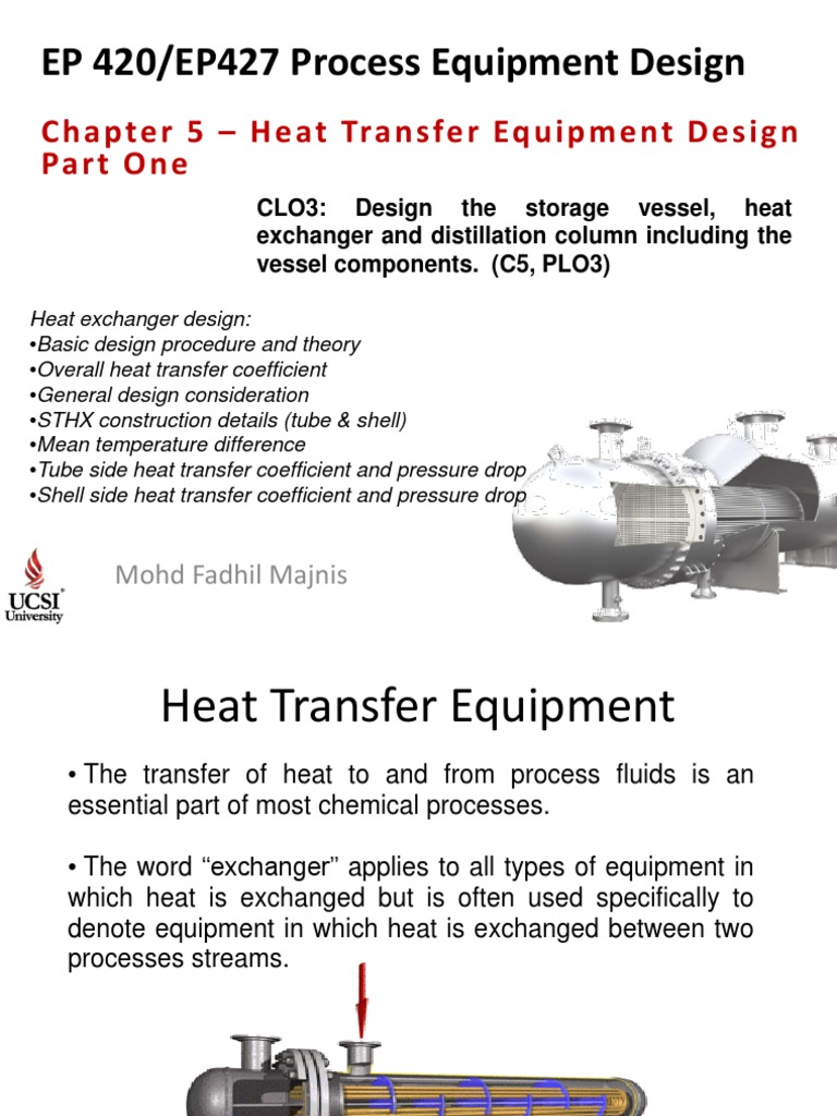 Process Equipment Design Chapter 5 - Heat Transfer Equipment Design (Part 1) | PDF | Heat ...