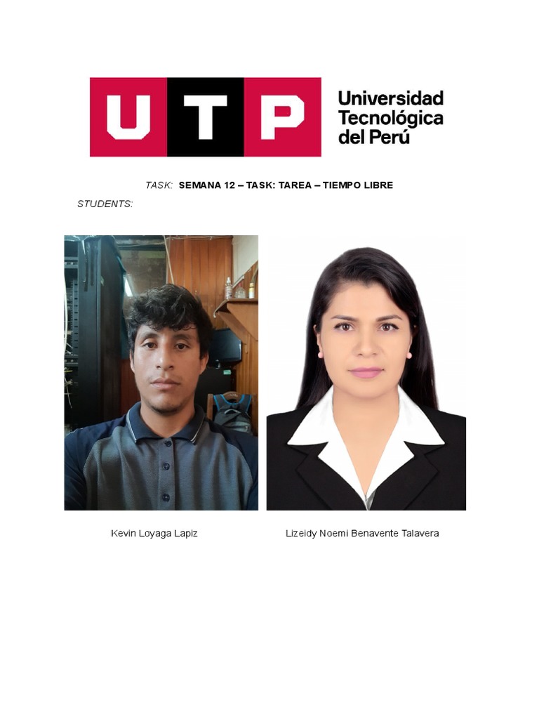 Semana 12 - Task Tarea - Tiempo Libre | PDF
