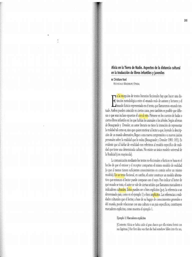 Christiane Nord - Alicia en La Tierra de Nadie | PDF