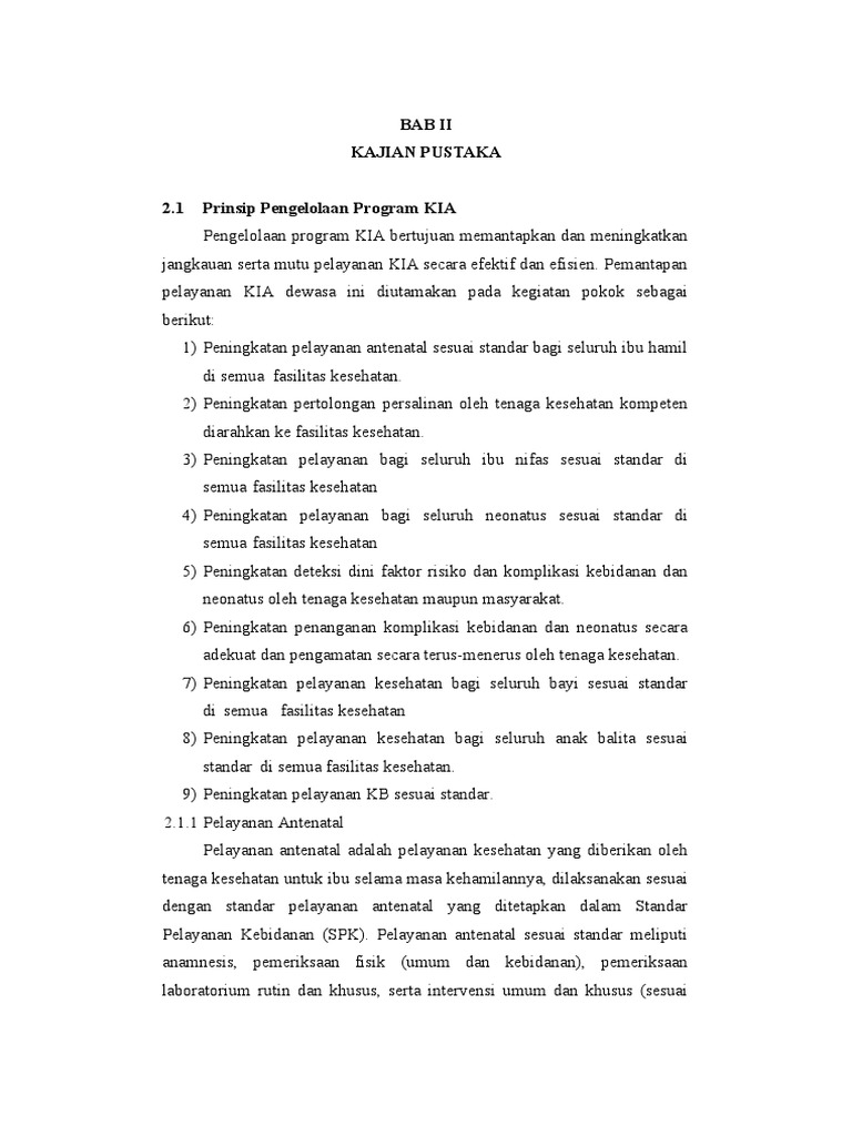 Bab Ii PWS Kia | PDF | Kesehatan Holistik