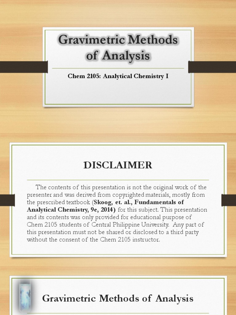 Chem 2105 Topic 10 Gravimetric Methods of Analysis | PDF | Precipitation (Chemistry) | Colloid