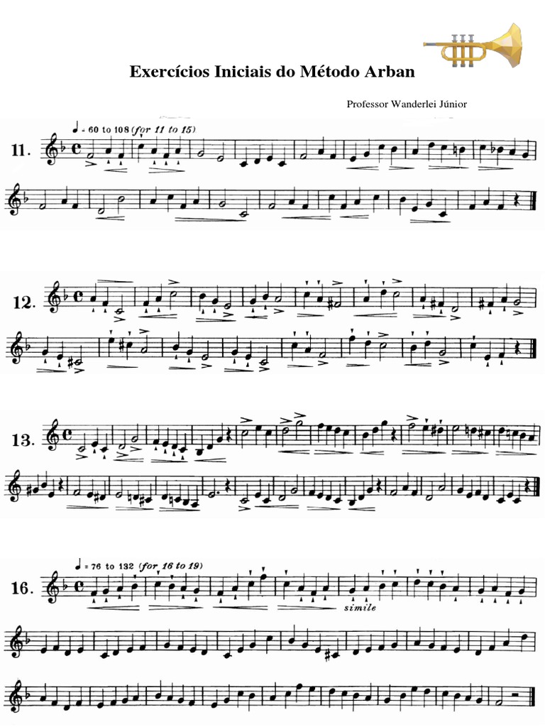 Exercícios Iniciais ARBAN | PDF