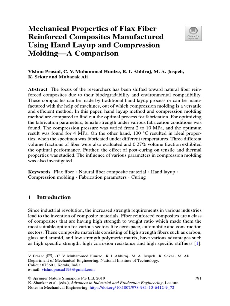 Mechanical Properties of Flax Fiber Reinforced Composites Manufactured ...