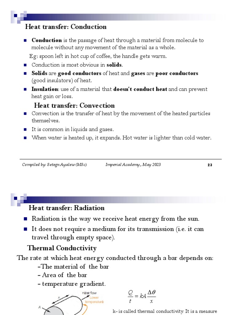 Unit8 G11 Heat Transfer-1 | PDF | Heat Transfer | Thermal Conduction