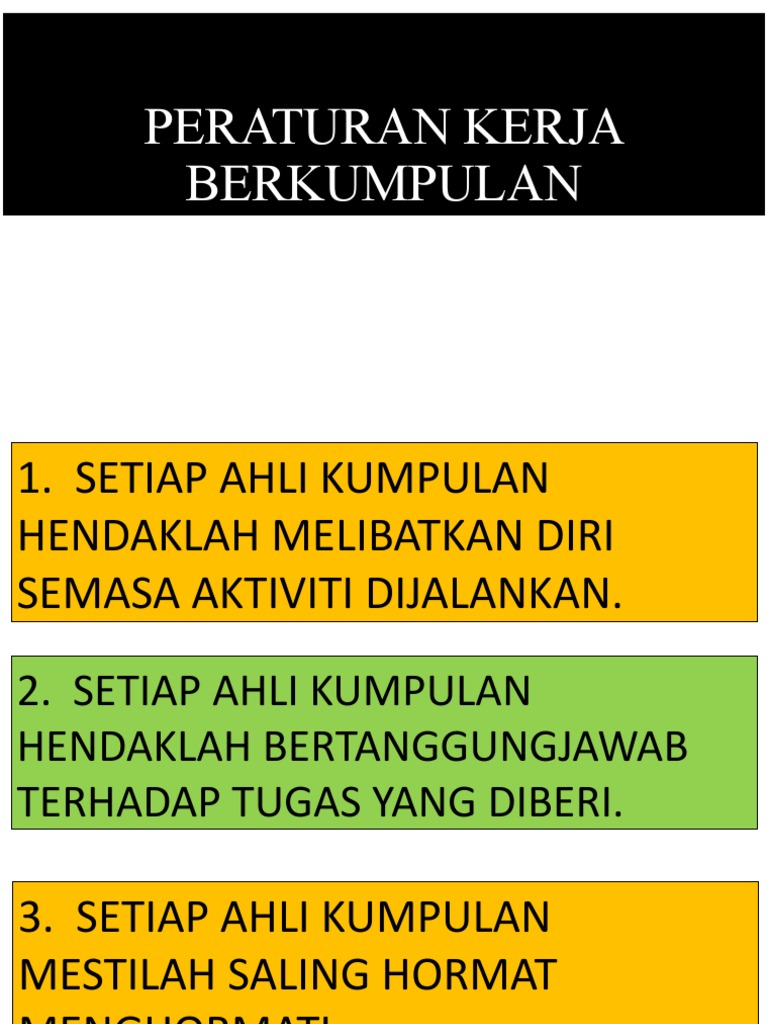 Peraturan Kerja Berkumpulan | PDF