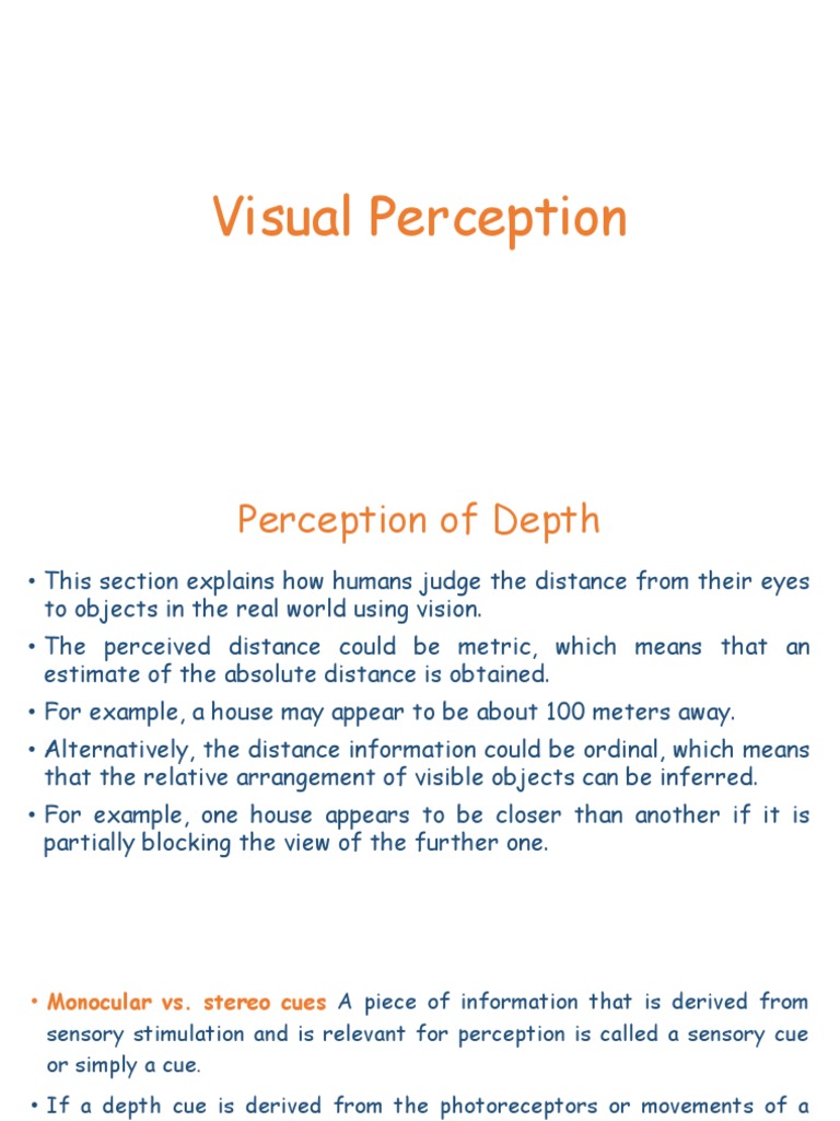 AVR Unit 2 Part 1 | PDF | Frame Rate | Visual Perception