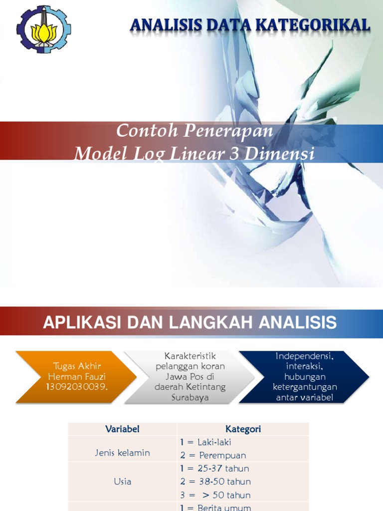 spr-M-5 Contoh Penerapan MODEL LOG LINIER 3 Dimensi S1 - 22 | PDF