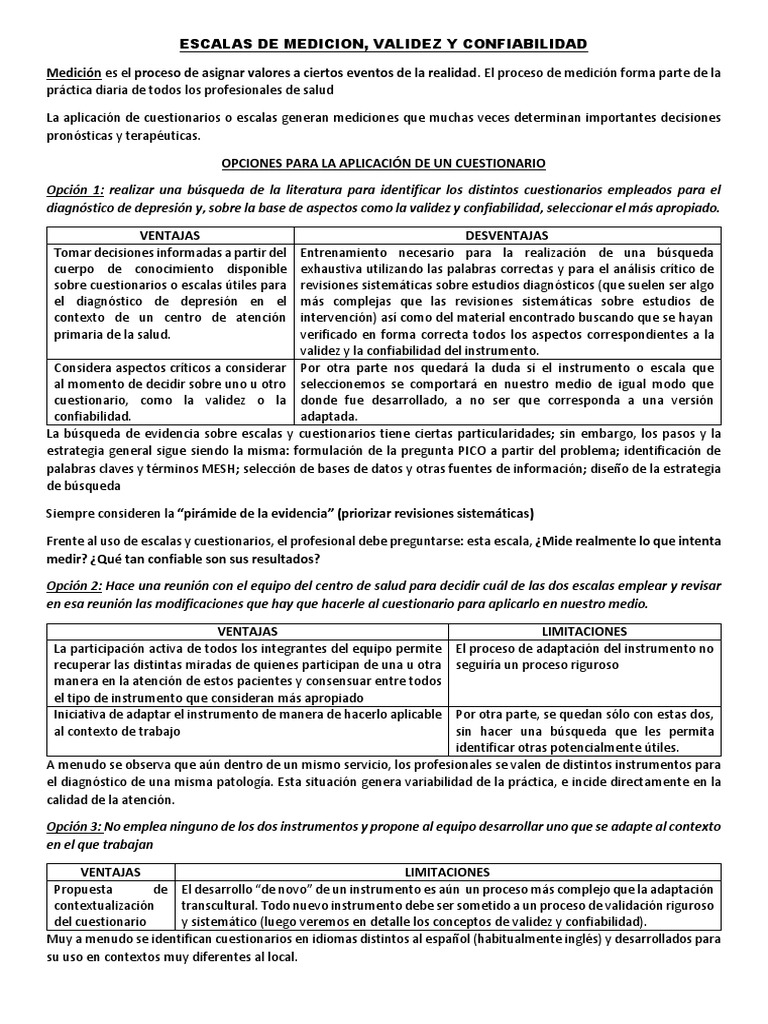 Escalas y Su Validacion | PDF | Validez (Estadísticas) | Cuestionario