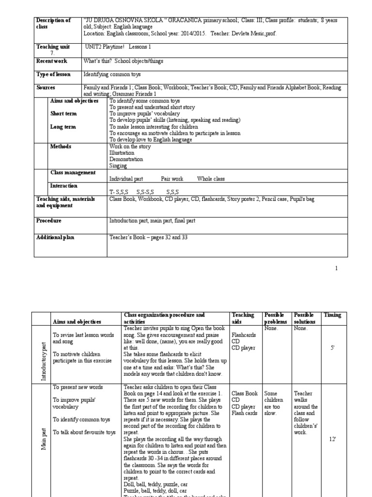 Lesson Plan 7 | PDF | Teachers | Pedagogy