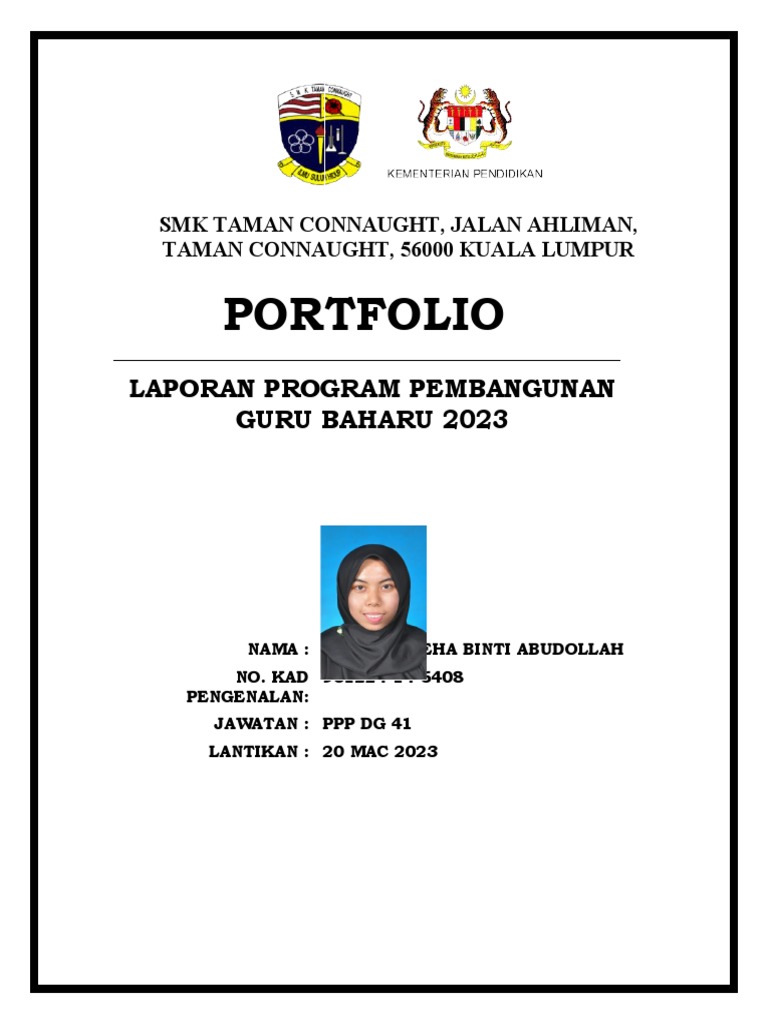 Dokumen - Tips Muka Depan Folio PPGB | PDF