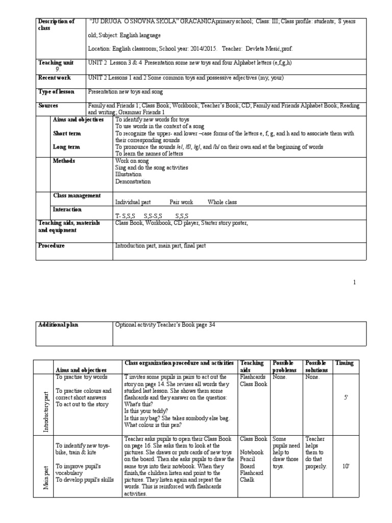 Lesson Plan 9 | Download Free PDF | Phonics | Teachers