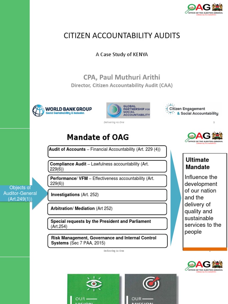 CAA - OAG - World Bank Presentation - June 2023 Final | PDF | Audit ...