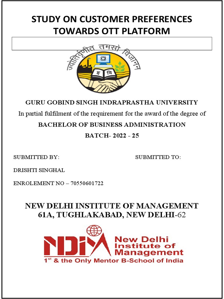 Minor Project (Drishti) | PDF | Pay Television | Video On Demand