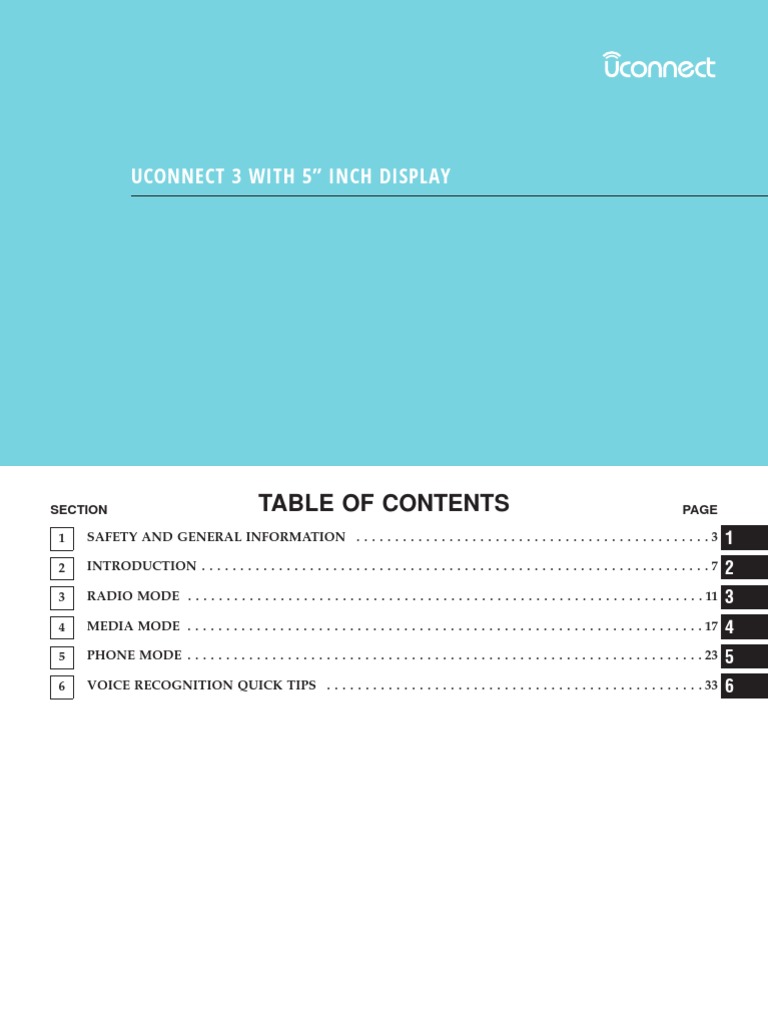 2018-Uconnect 3 5 In-Ram Jeep-Multimedia-2nd | PDF | Bluetooth | Telephone