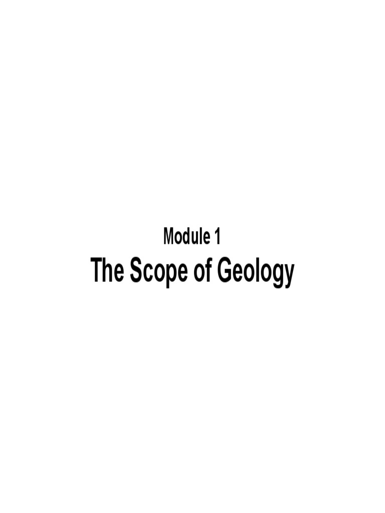 Module 1 - Introduction To Geology | PDF | Earthquakes | Earth Sciences