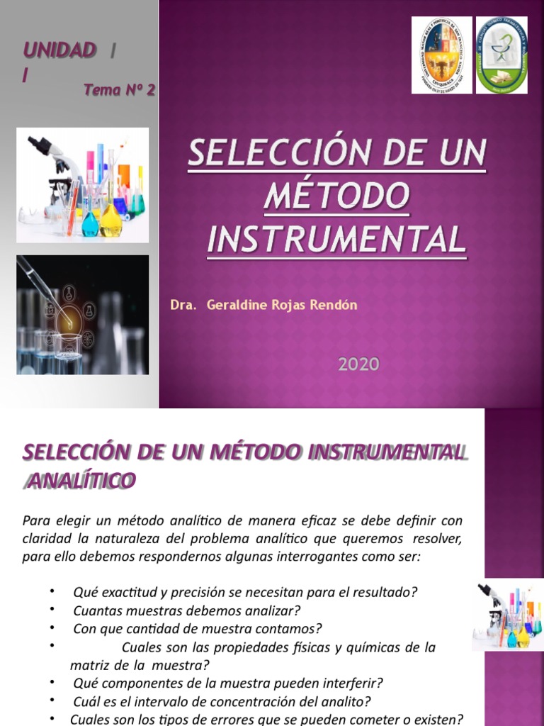 Parámetros para La Seleccion de Un Método Instrumental | PDF ...