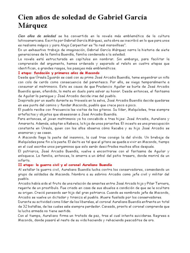 Cien Años de Soledad | PDF