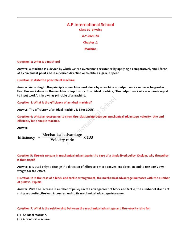 2 Machine Notes | PDF | Machines | Mechanical Engineering