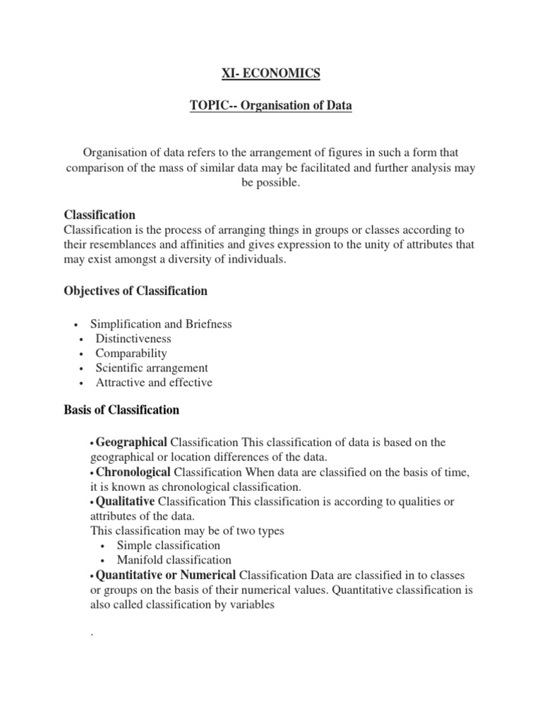 Organisation of Data New | PDF | Probability Distribution | Statistical Classification