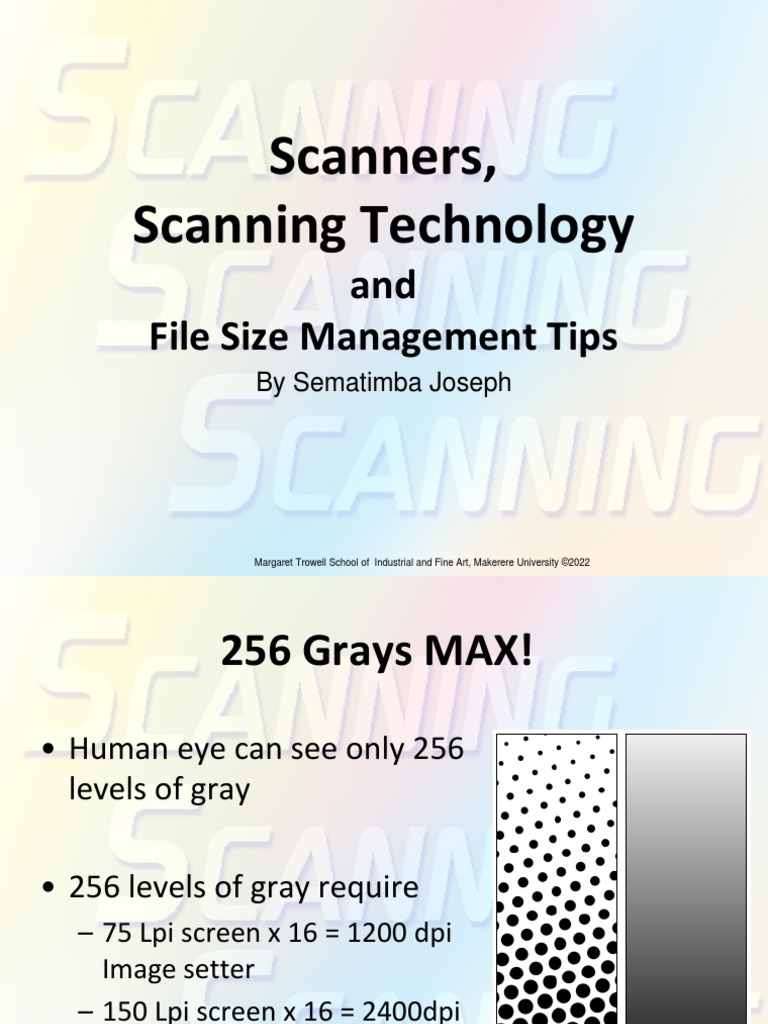 Scanning Presentation | PDF | Image Scanner | Image Resolution