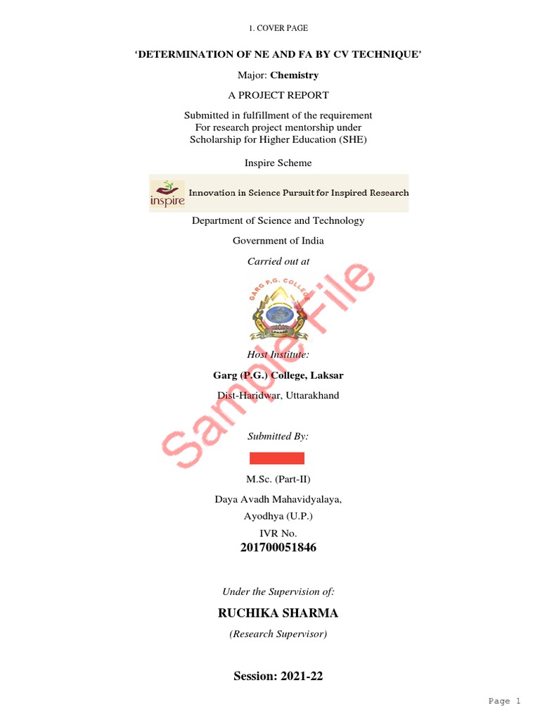 Chemistry MRP Sample For Inspire. | PDF | Norepinephrine | Chemistry