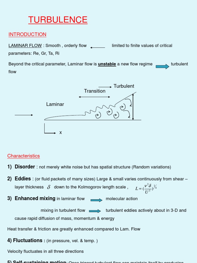 Intro Turbulence - 2022 - 2023 | PDF | Turbulence | Fluid Dynamics