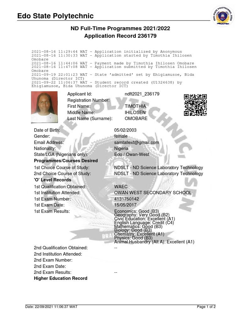 Application Slip | PDF | Science | Educational Stages