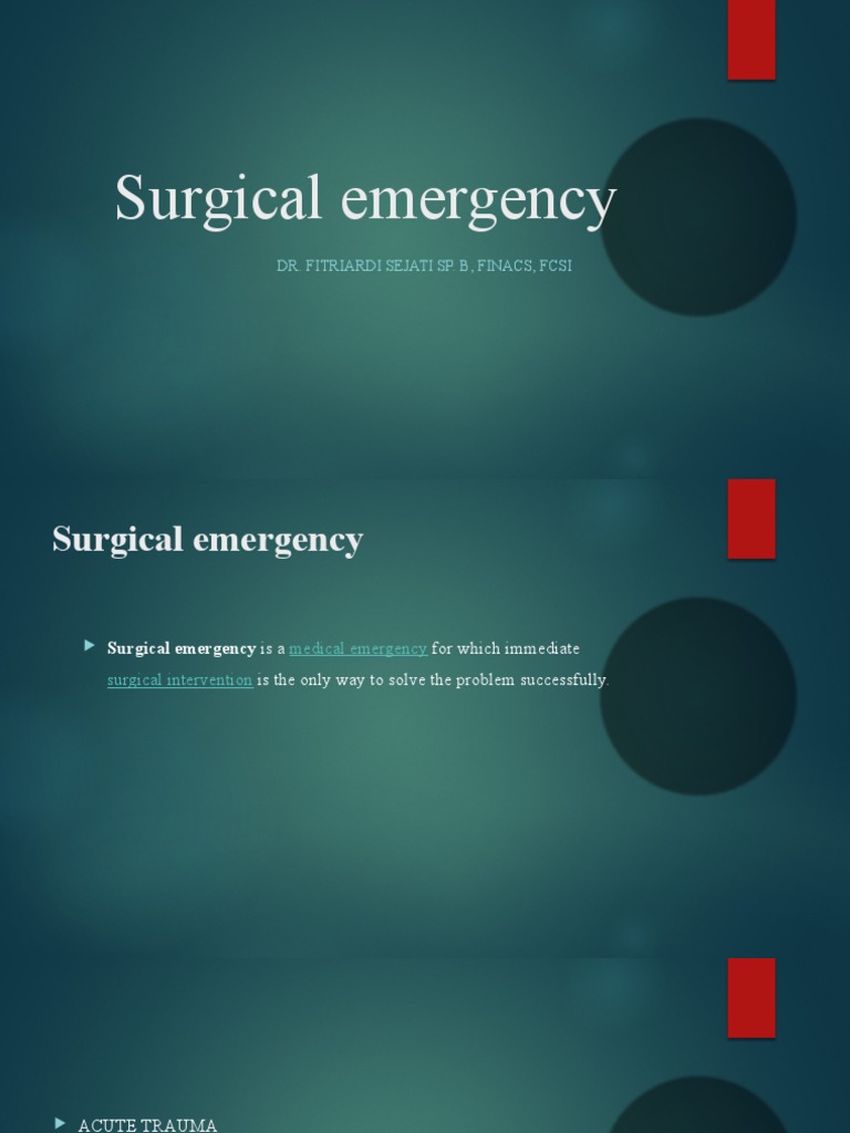 Surgical Emergencies | PDF