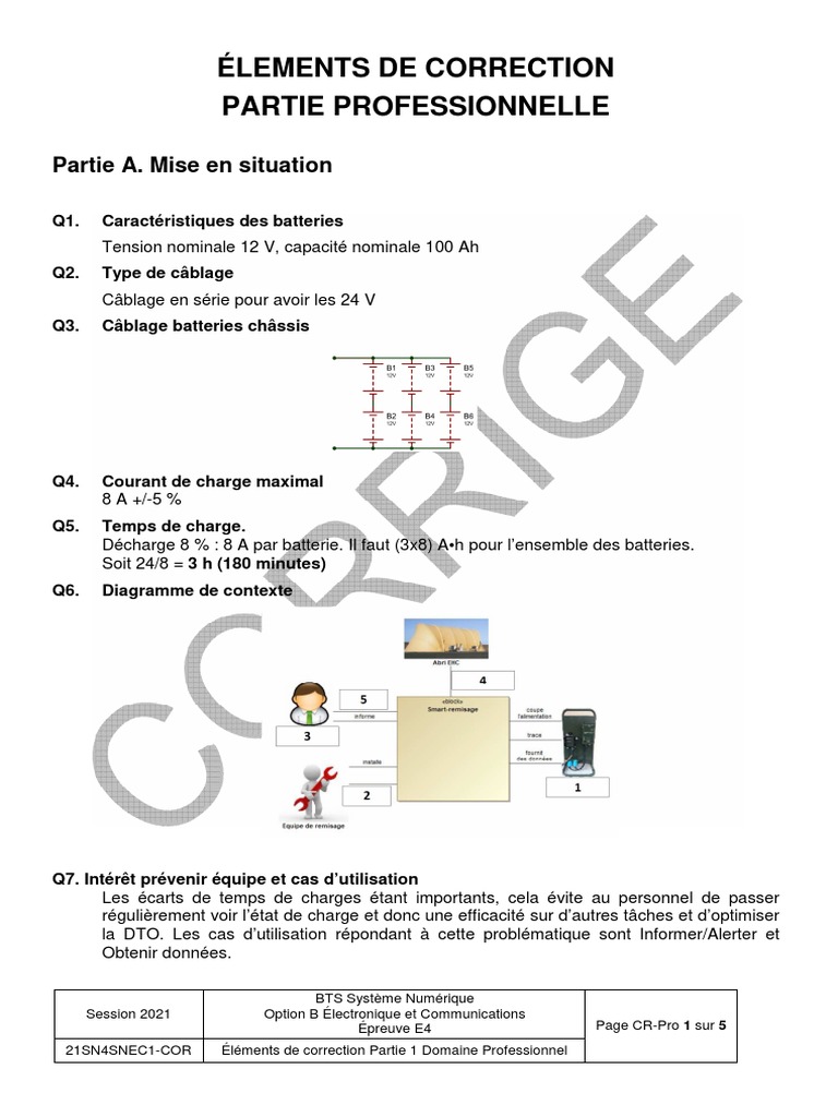 Bts Snec 2021 Corrige | PDF | Métrologie | Quantité