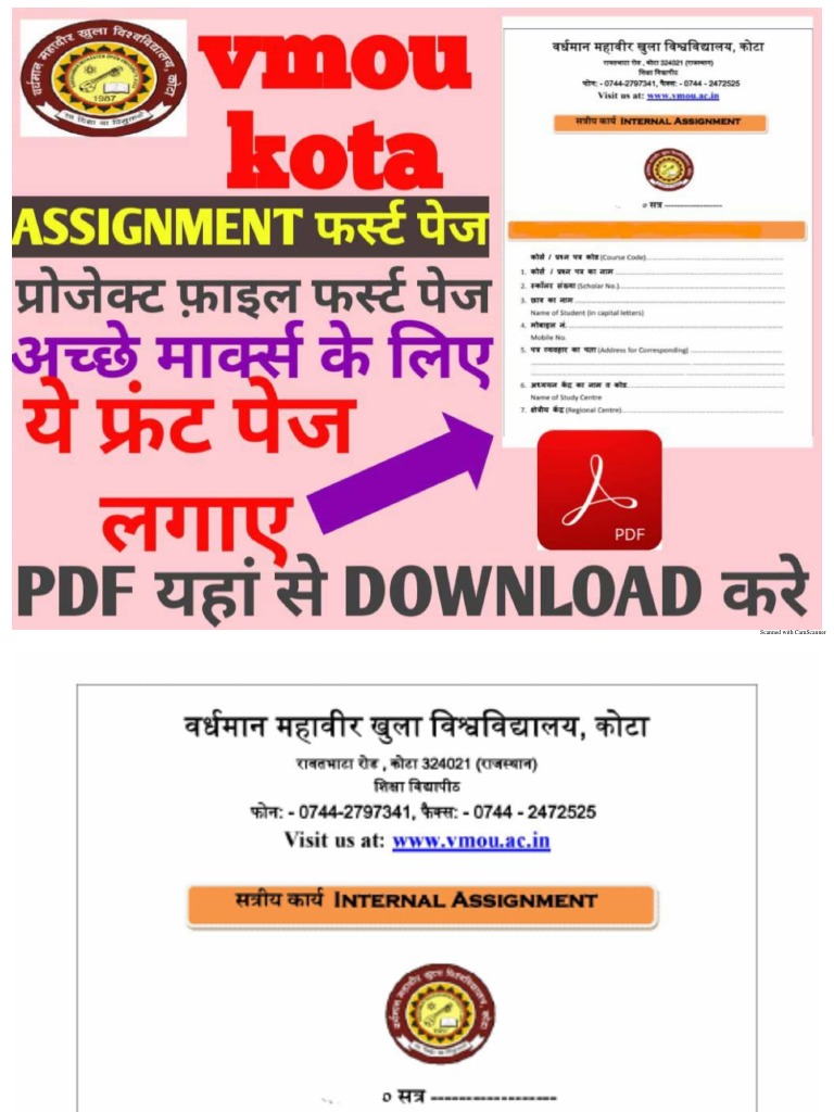 Vmou Assignment First Page | PDF