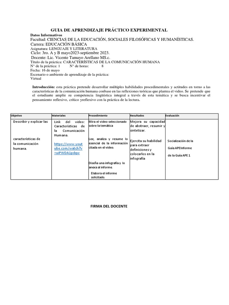 Guia Ape 1 | Descargar gratis PDF | Aprendizaje | Comunicación