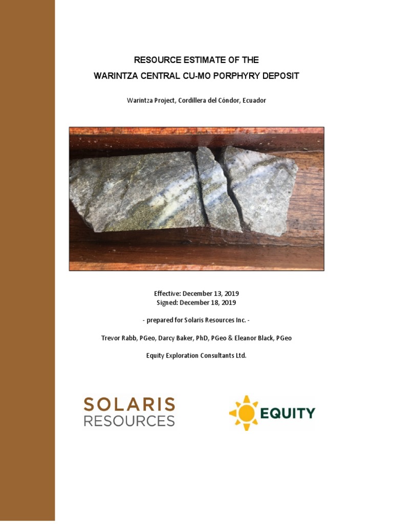 Resource Estimate Pdf Statistics Geology