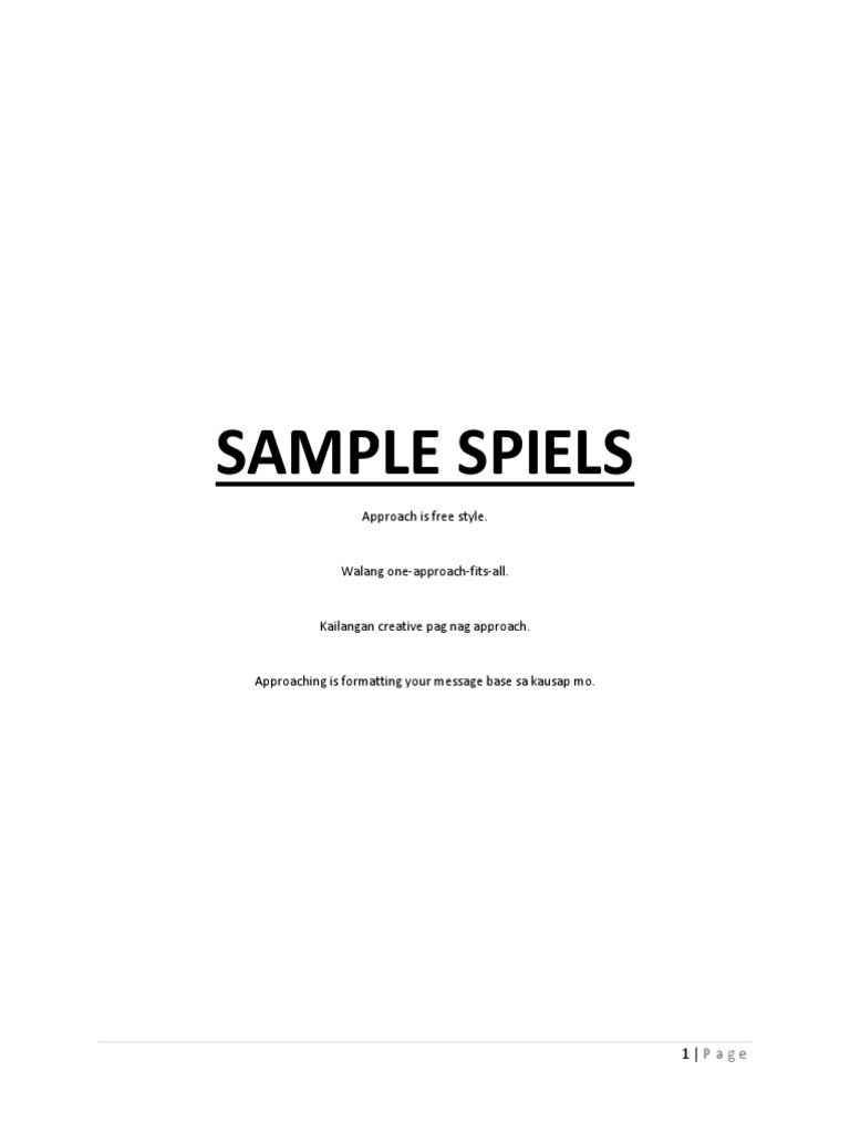 Sample Spiels | PDF | Insurance | Investing