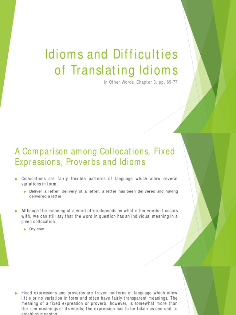 Idioms and Fixed Expressions | PDF | Idiom | Human Communication