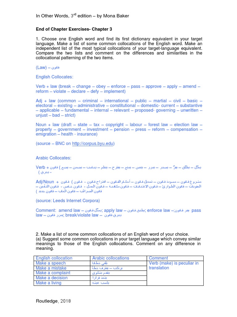 Chapter 3 Arabic | PDF | Idiom | Translations