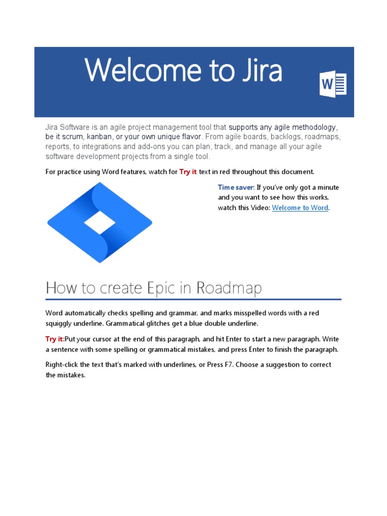 Jira Project | PDF | Microsoft Word | Agile Software Development